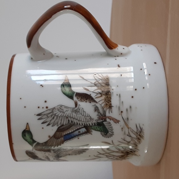 Dining | Vintage Japan Mallard Ducks Brown Speckled Coffee Mug 1 Oz ...